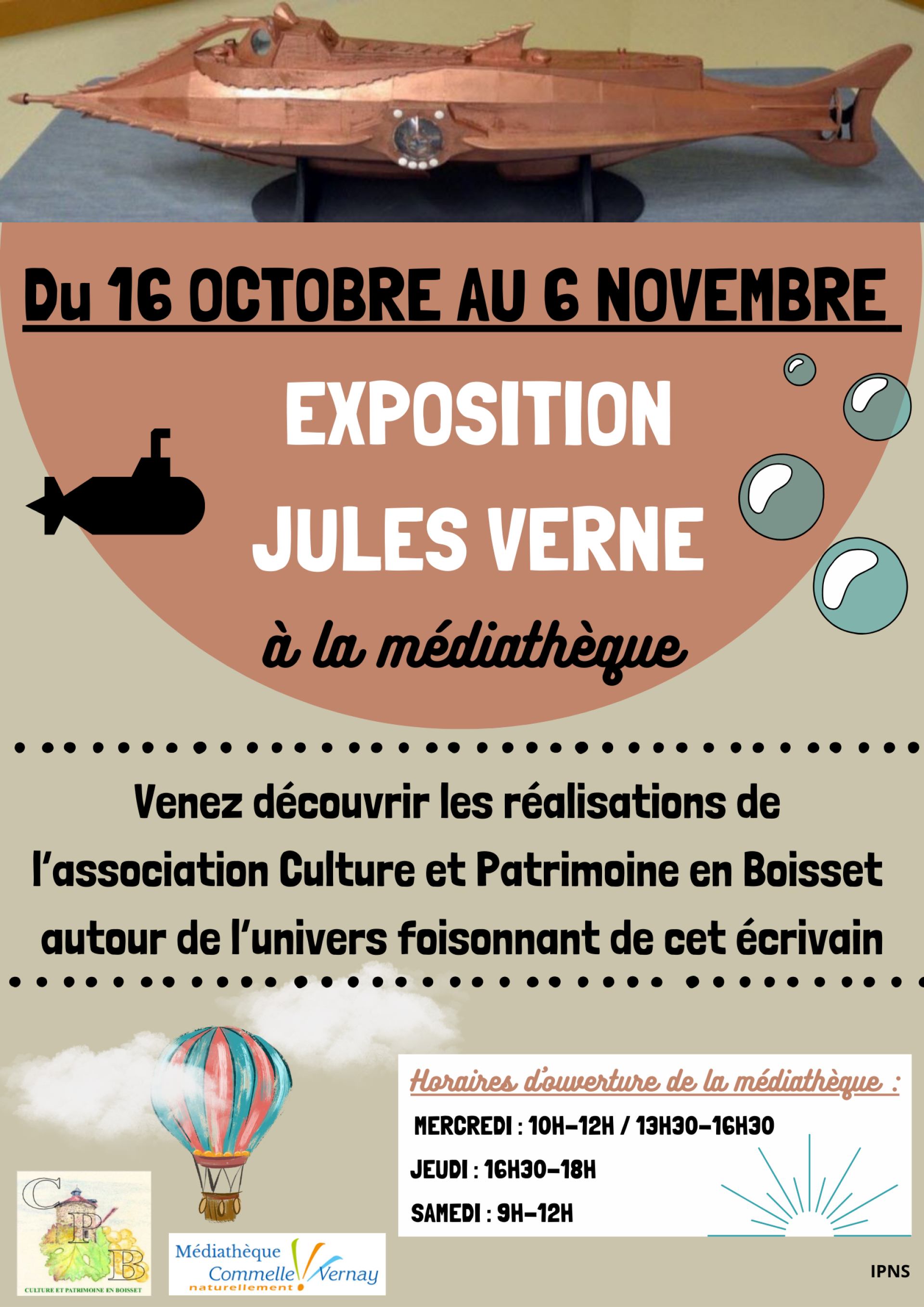 Exposition Jules Verne à la médiathèque